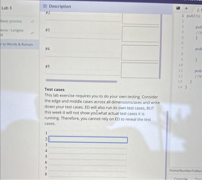 Solved Number to Words \& Roman Specification: Read in | Chegg.com