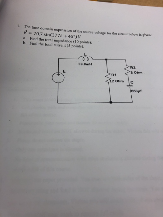 Solved 4. The time domain expression The time domain | Chegg.com
