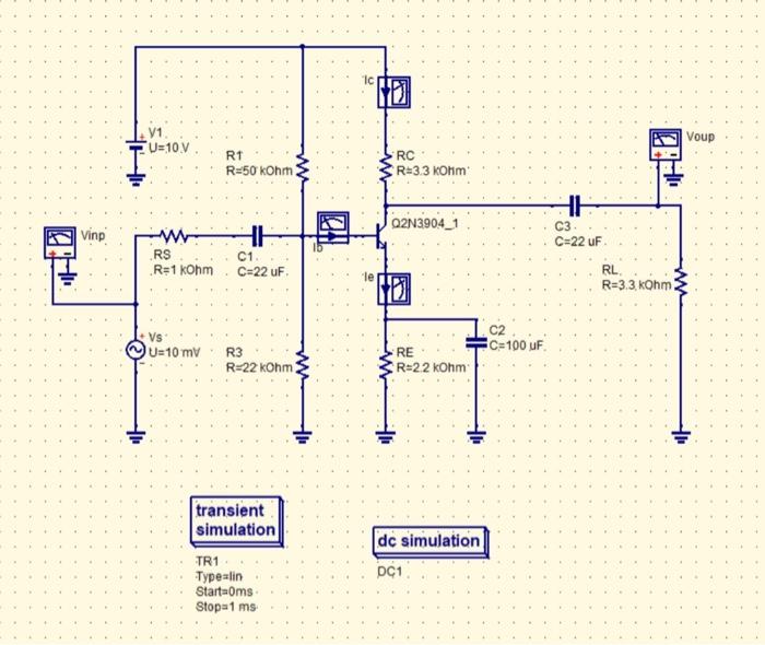 Solved 4. Adding Rs,RL, input/output coupling capacitors, | Chegg.com