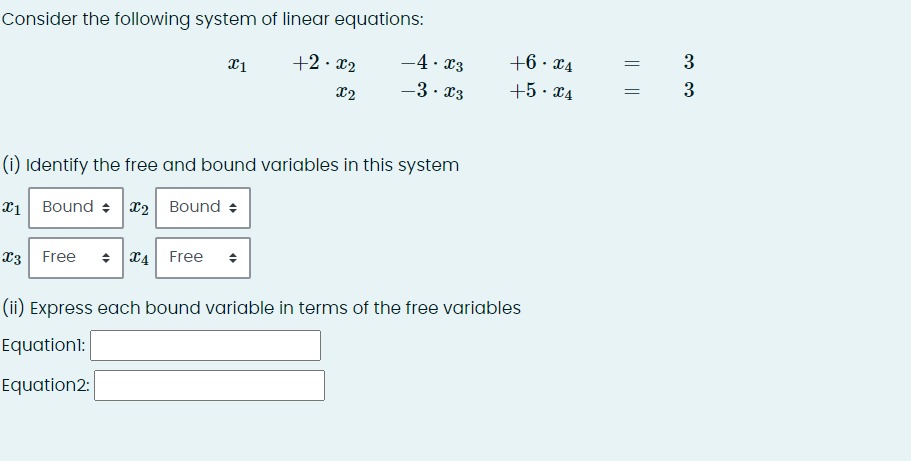 Solved Consider the following system of linear | Chegg.com