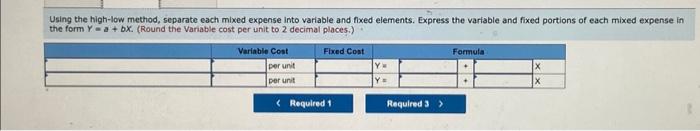 Solved Problem 6A-7 (Algo) Cost Behavior; High-Low Method; | Chegg.com
