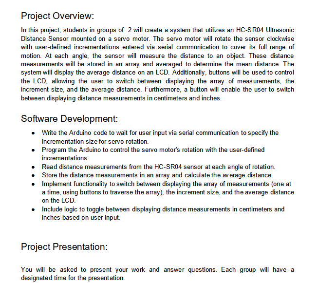 Solved Project Overview:In this project, students in groups | Chegg.com