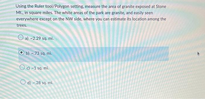 Using the Ruler tool/Polygon setting, measure the | Chegg.com