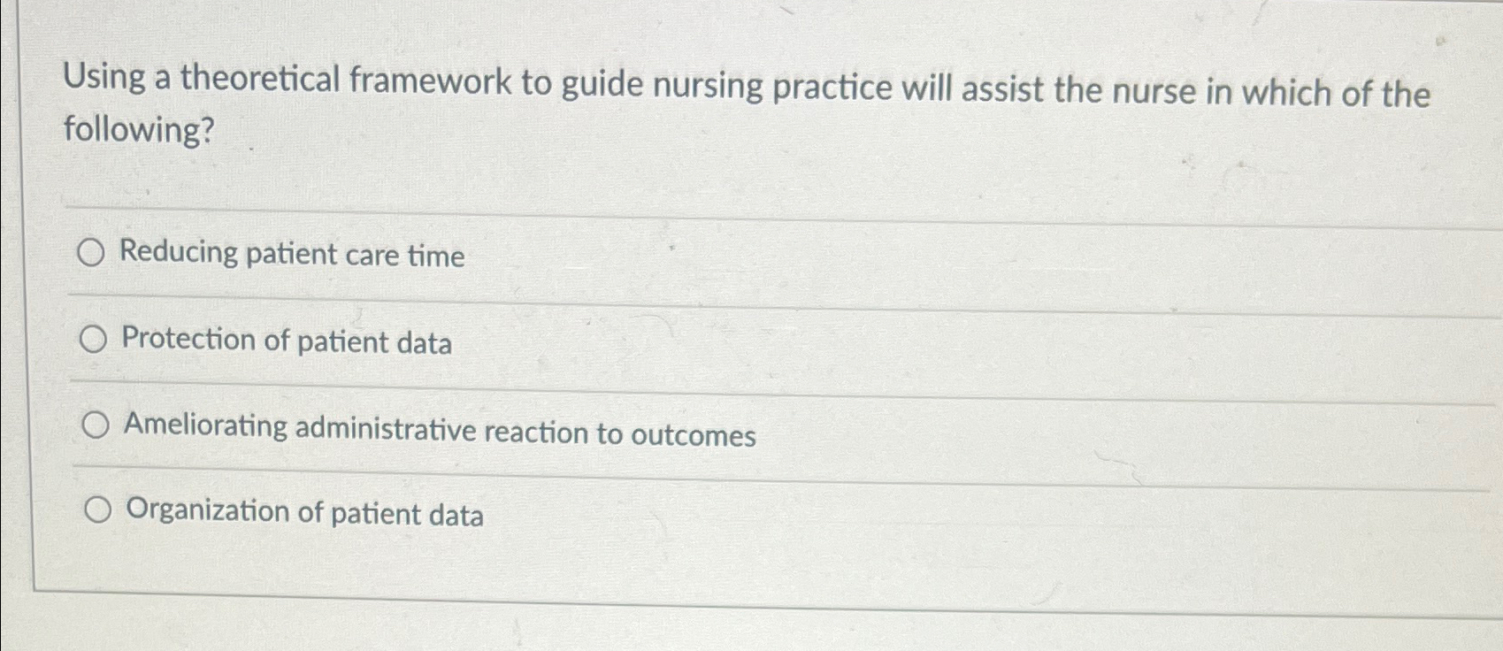 Solved Using a theoretical framework to guide nursing | Chegg.com