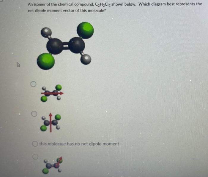 Solved An isomer of the chemical compound, C2H2Cl2 shown | Chegg.com