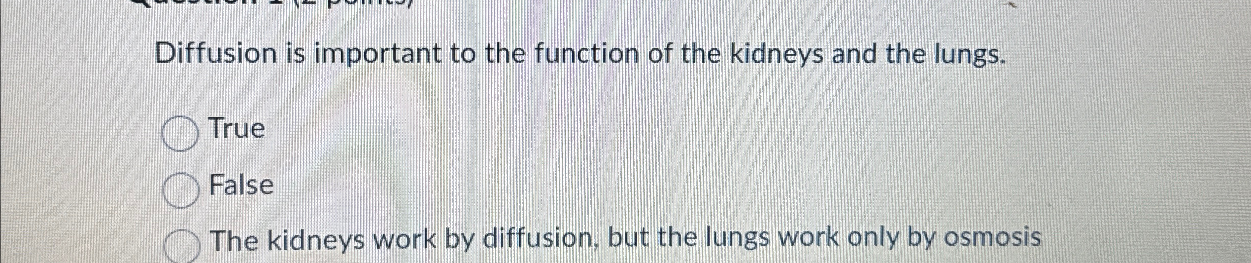 Solved Diffusion is important to the function of the kidneys | Chegg.com