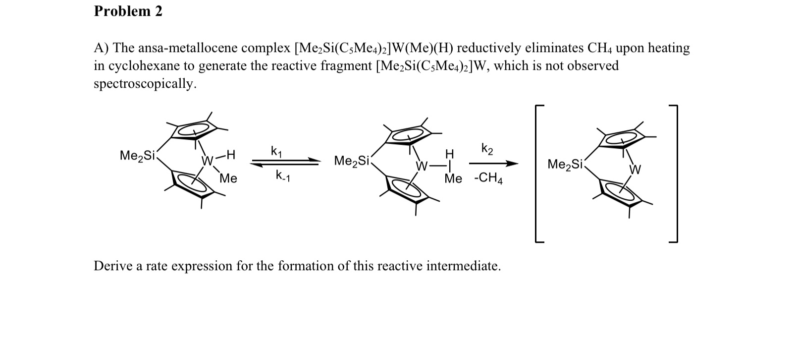 Solved Problem 2A) ﻿The ansa-metallocene complex | Chegg.com