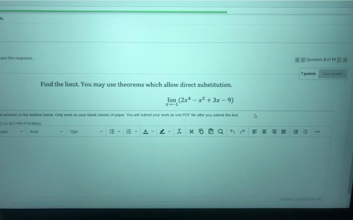 Solved Find the limit. You may use theorems which allow | Chegg.com