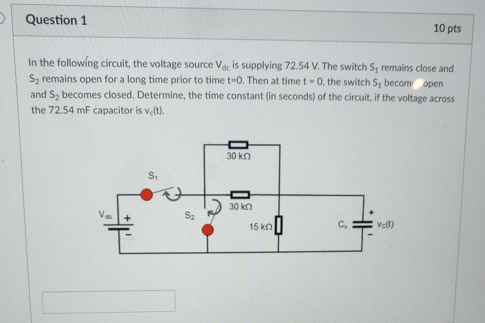 Solved In the following circuit, the voltage source Vdc is | Chegg.com