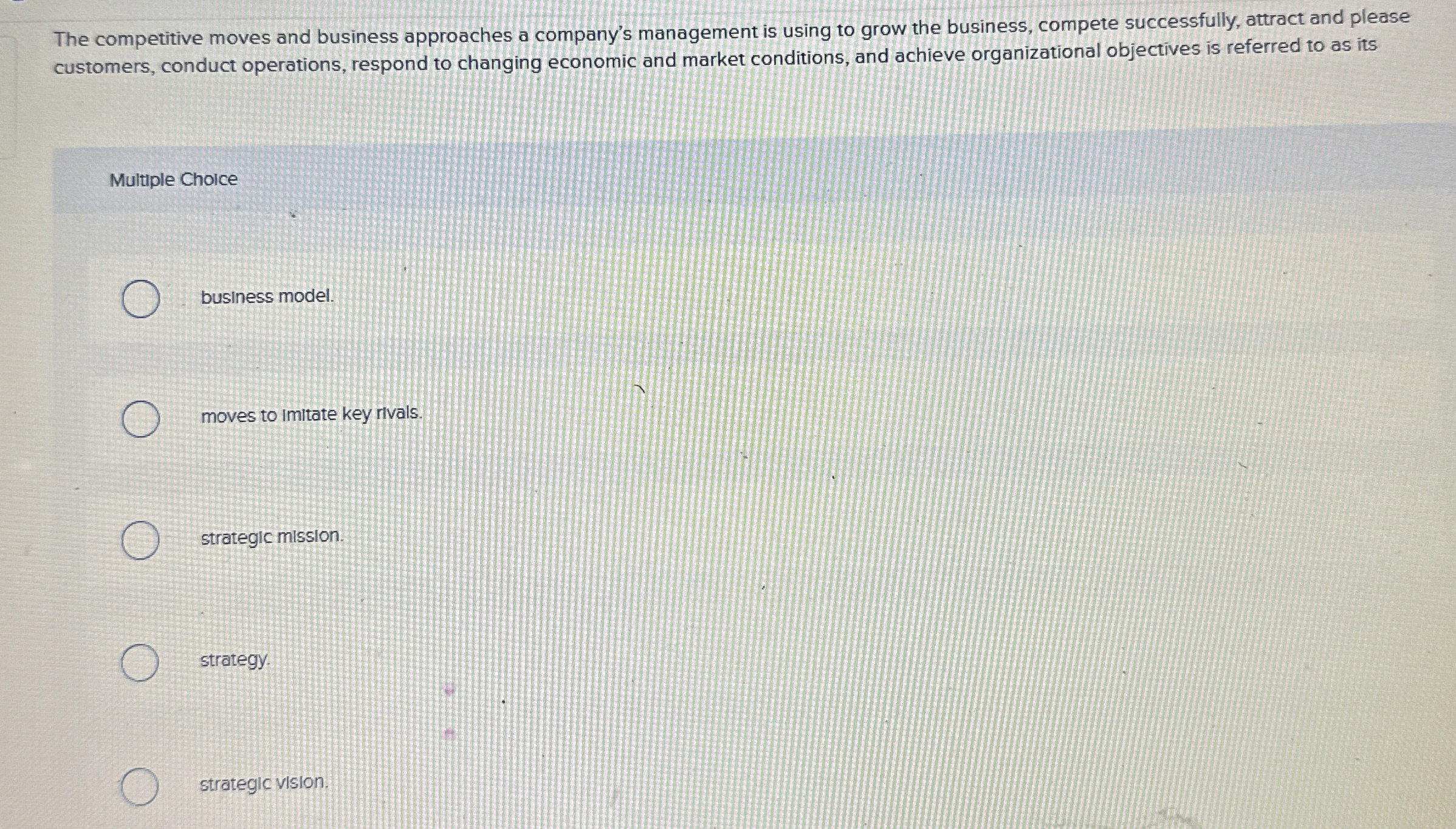 Solved The competitive moves and business approaches a | Chegg.com
