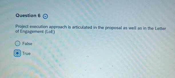 Solved Question 6Project execution approach is articulated | Chegg.com
