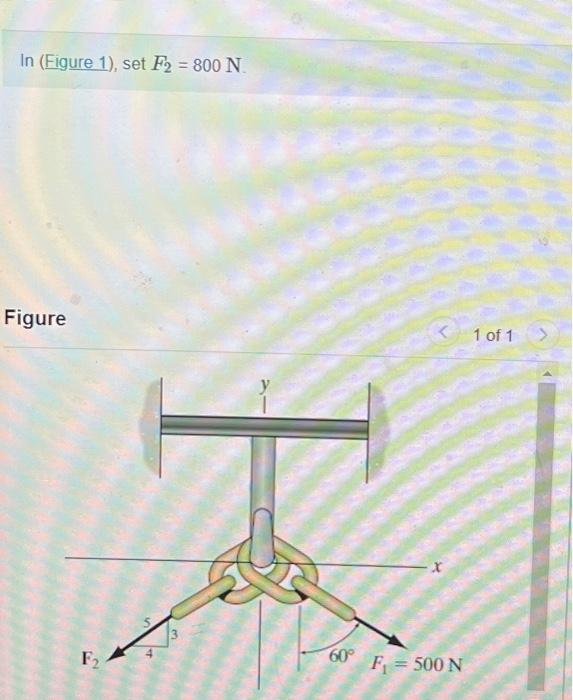 Solved In (Figure 1), set F2=800 N FigureDetermine the | Chegg.com