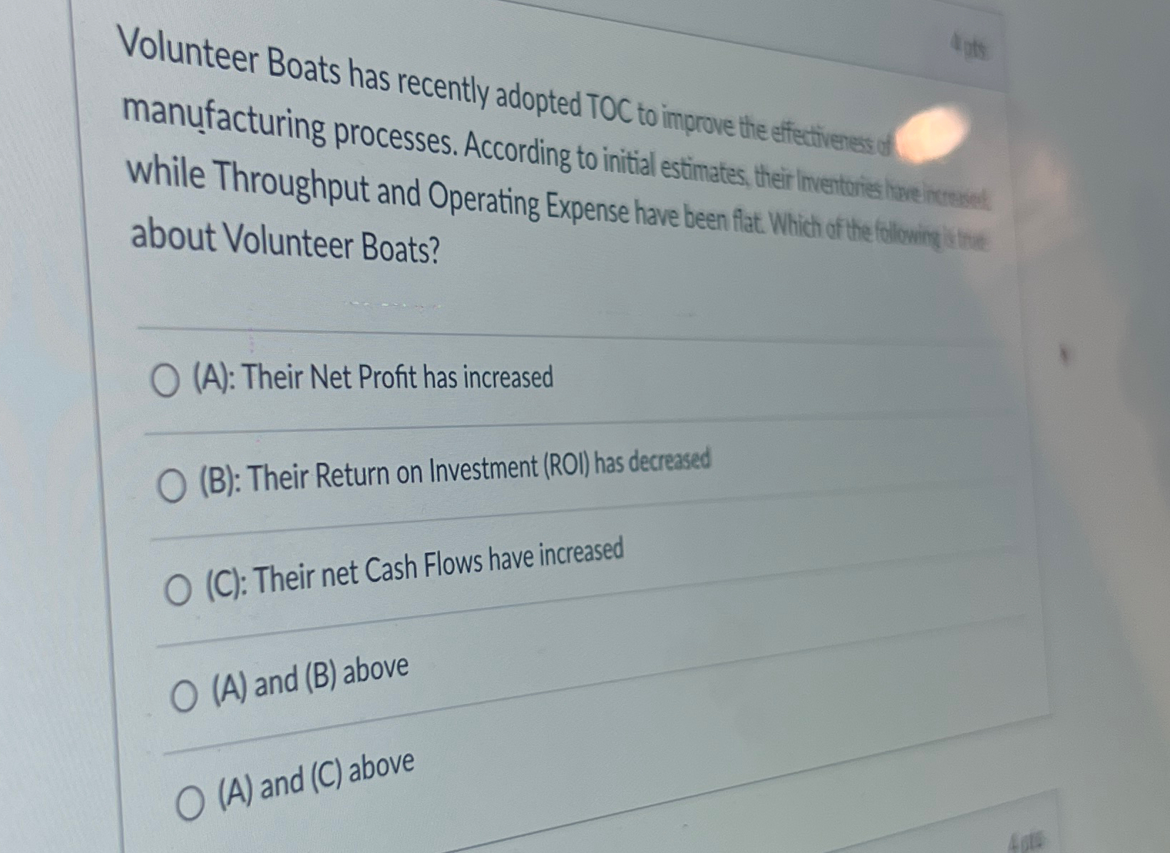 Solved manufacturing processes. According to intial | Chegg.com