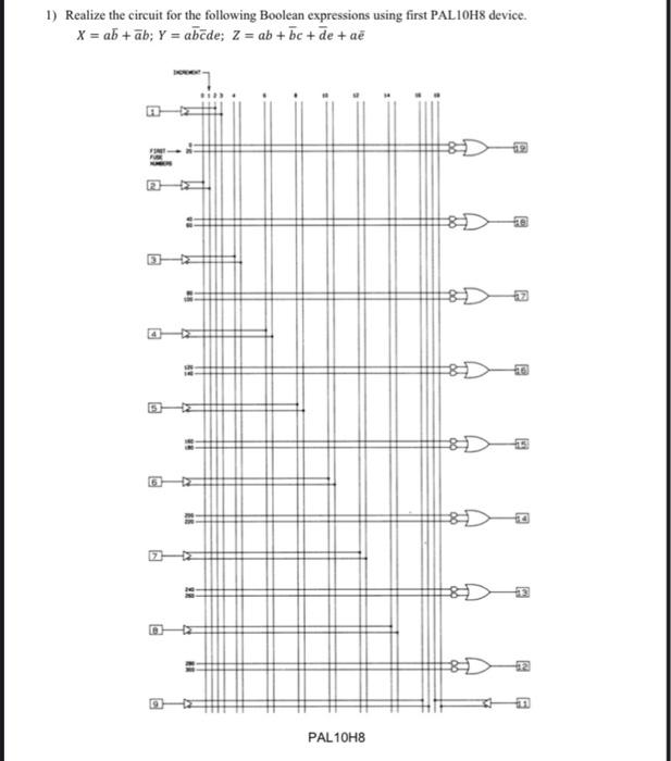 Solved 1) Realize the circuit for the following Boolean | Chegg.com