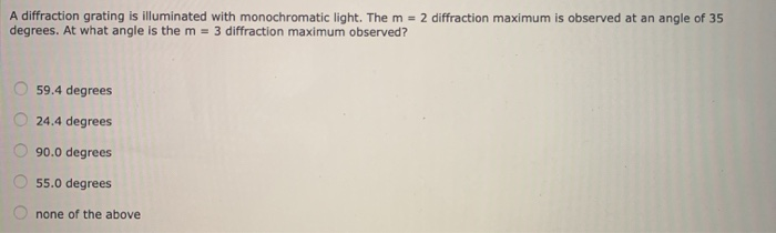Solved A Diffraction Grating Is Illuminated With