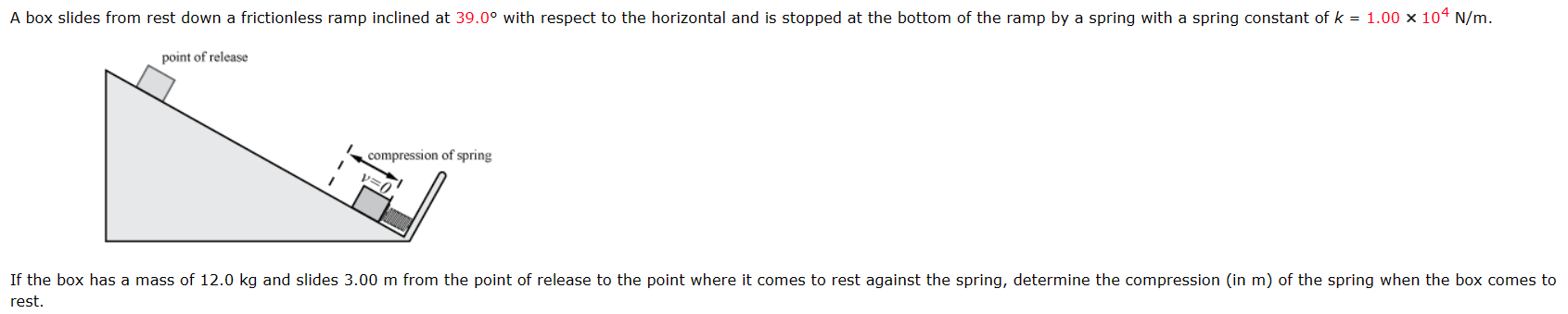 Solved A box slides from rest down a frictionless ramp | Chegg.com
