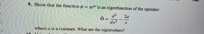 Solved An Eigenfunction 7 Show That The Functions Q 7436