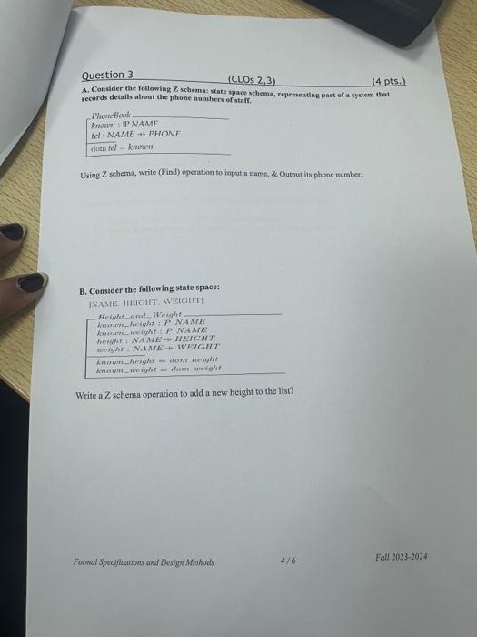 Solved A. Consider the following Z schemn: state space | Chegg.com