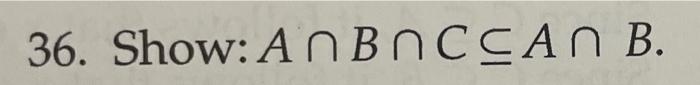 Solved 36. Show: An BNC CAN B. | Chegg.com