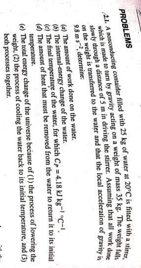 Solved PROBLEMS 2.1. A nonconducting contairfer filled with | Chegg.com