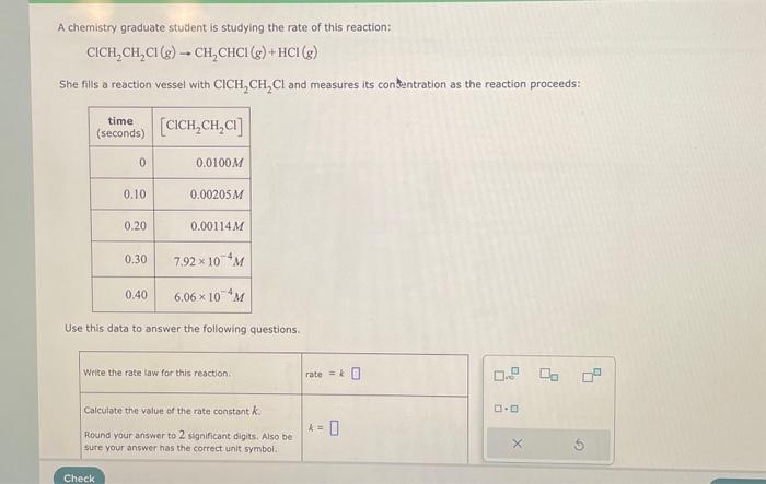 Solved Consider The Following Elementary Reaction