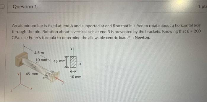 Solved An aluminum bar is fixed at end A and supported at | Chegg.com