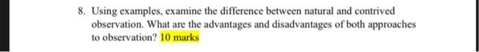 Solved 8. Using examples, examine the difference between | Chegg.com