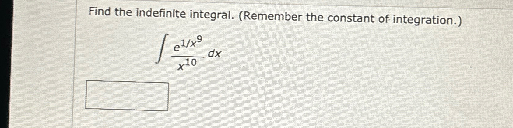 Solved Find the indefinite integral. (Remember the constant | Chegg.com