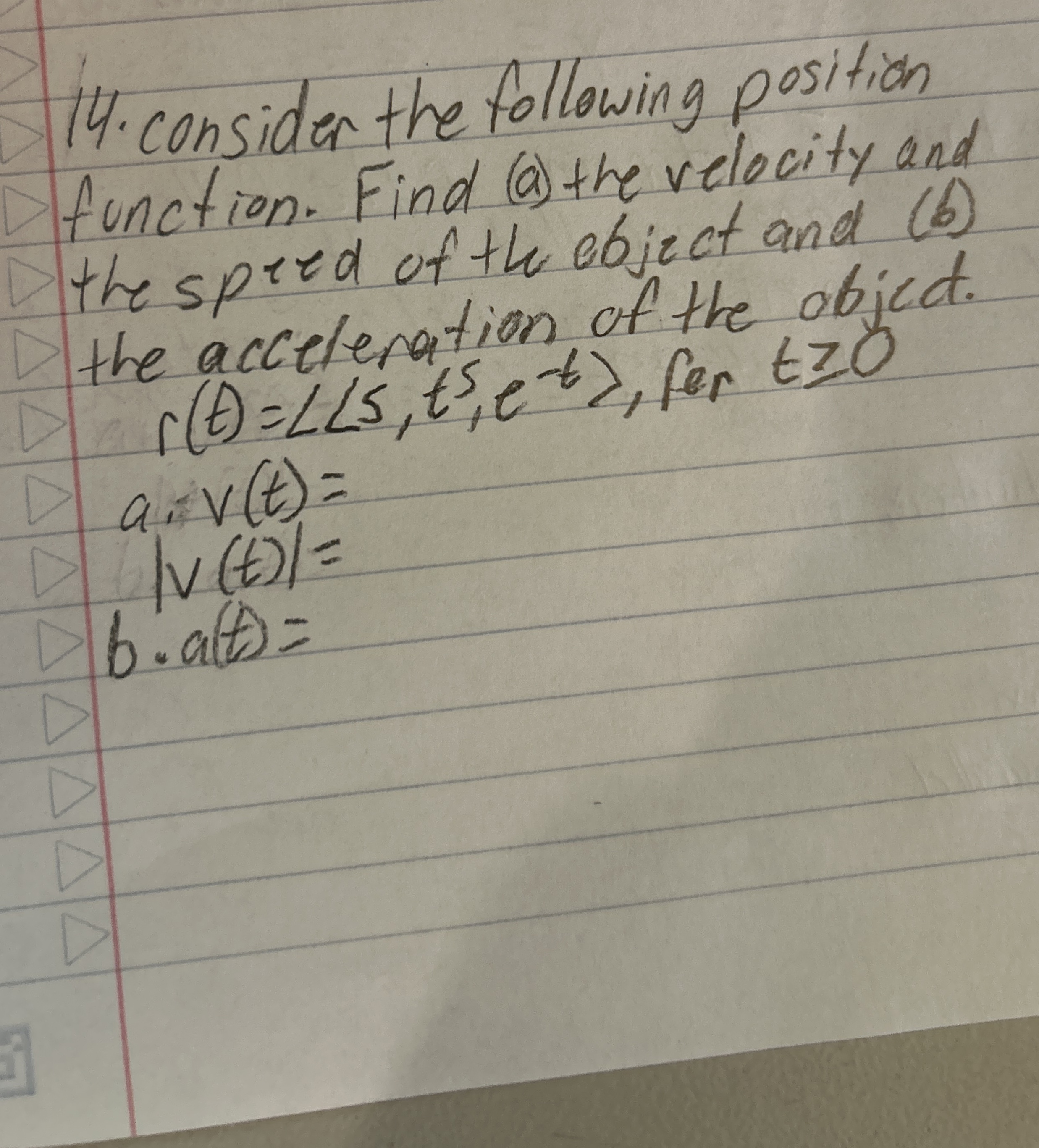 Solved consider the following position function. Find (a) | Chegg.com