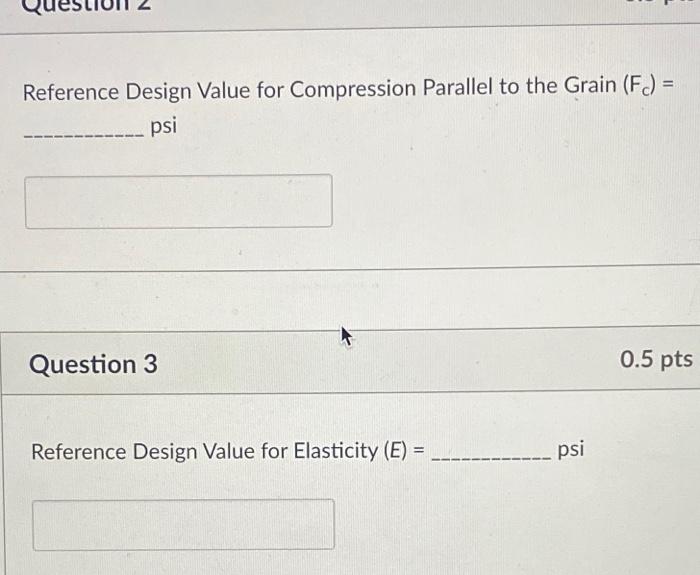 Solved For a wood member of following specification: | Chegg.com