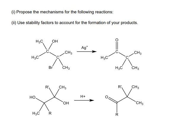 (i) ﻿Propose the mechanisms for the following | Chegg.com