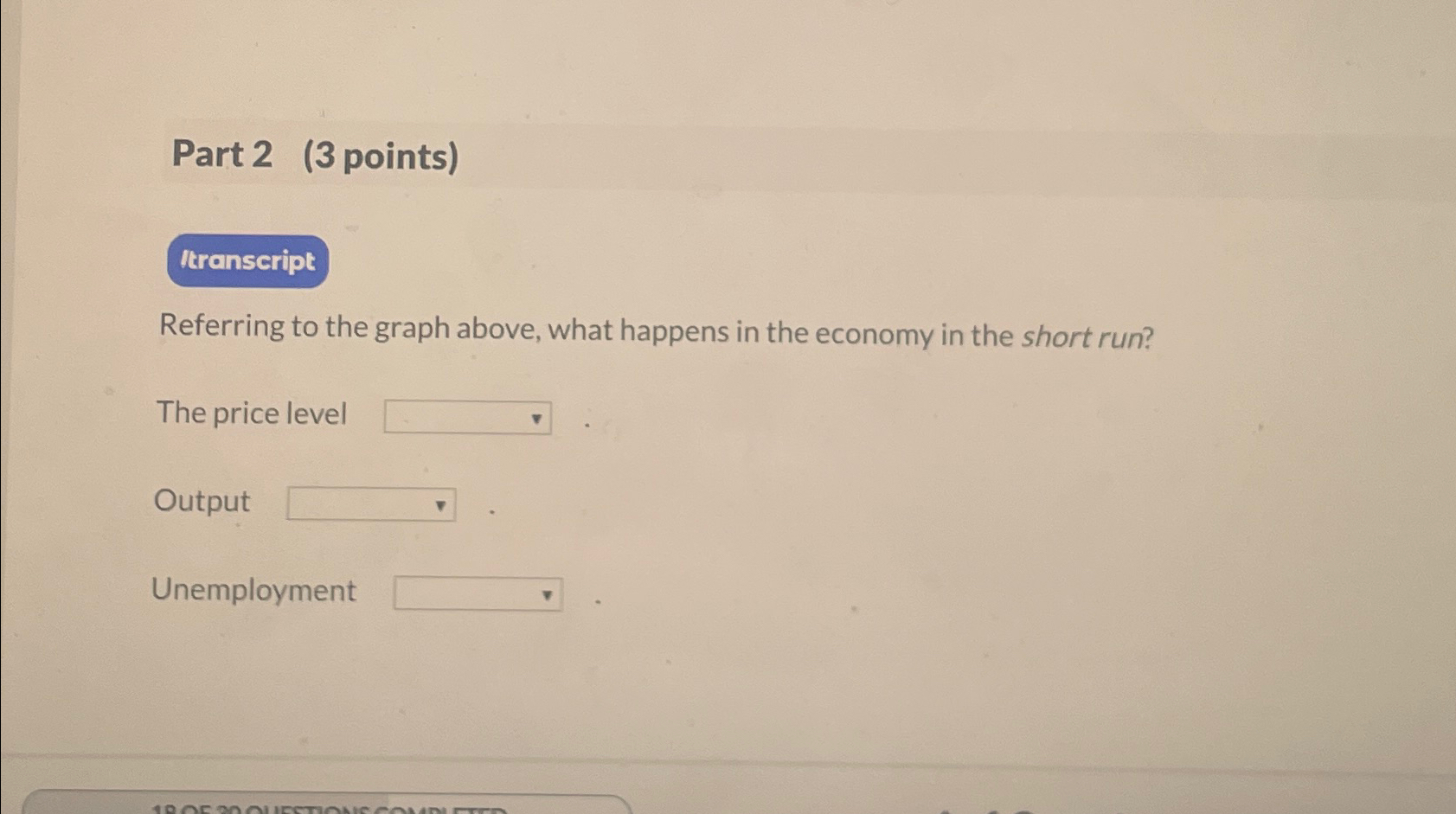 Solved Part 2 (3 ﻿points)Referring to the graph above, what | Chegg.com