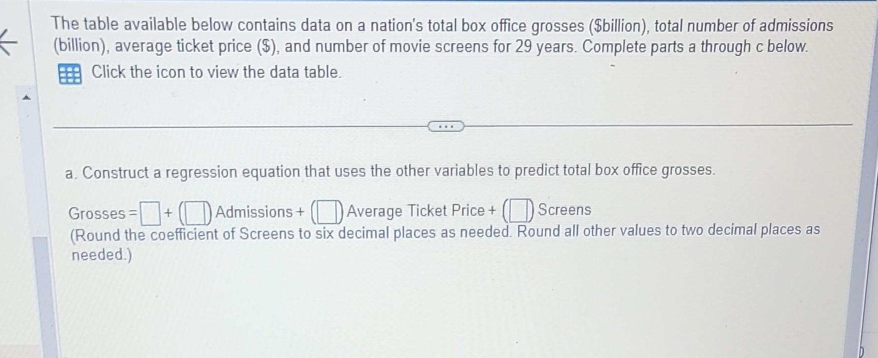 Solved The table available below contains data on a nation's | Chegg.com