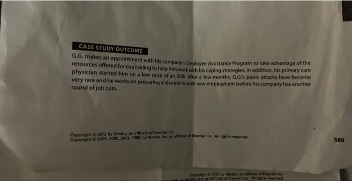 Solved CASE STUDY PROGRESS After a full medical workup, it | Chegg.com