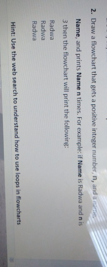 Solved 2. Draw a flowchart that gets a positive integer | Chegg.com