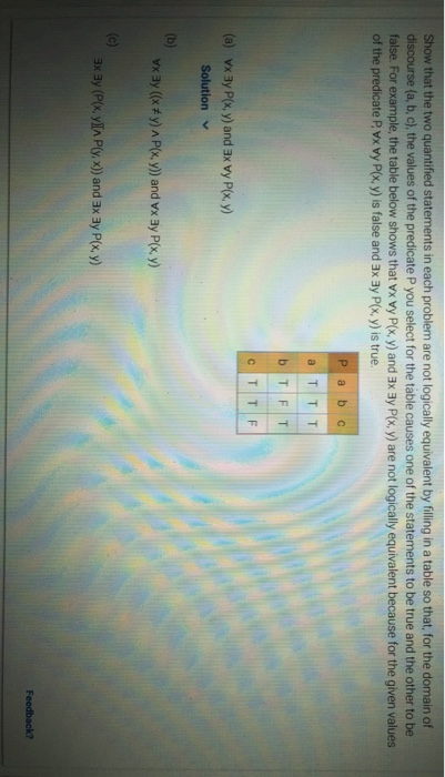 Solved Show that the two quantified statements in each | Chegg.com