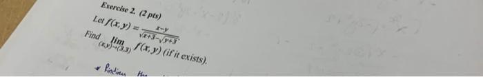 Solved Erercise 2. (2p(s) Find Lexf(x;y)=x+3y+7x−y | Chegg.com