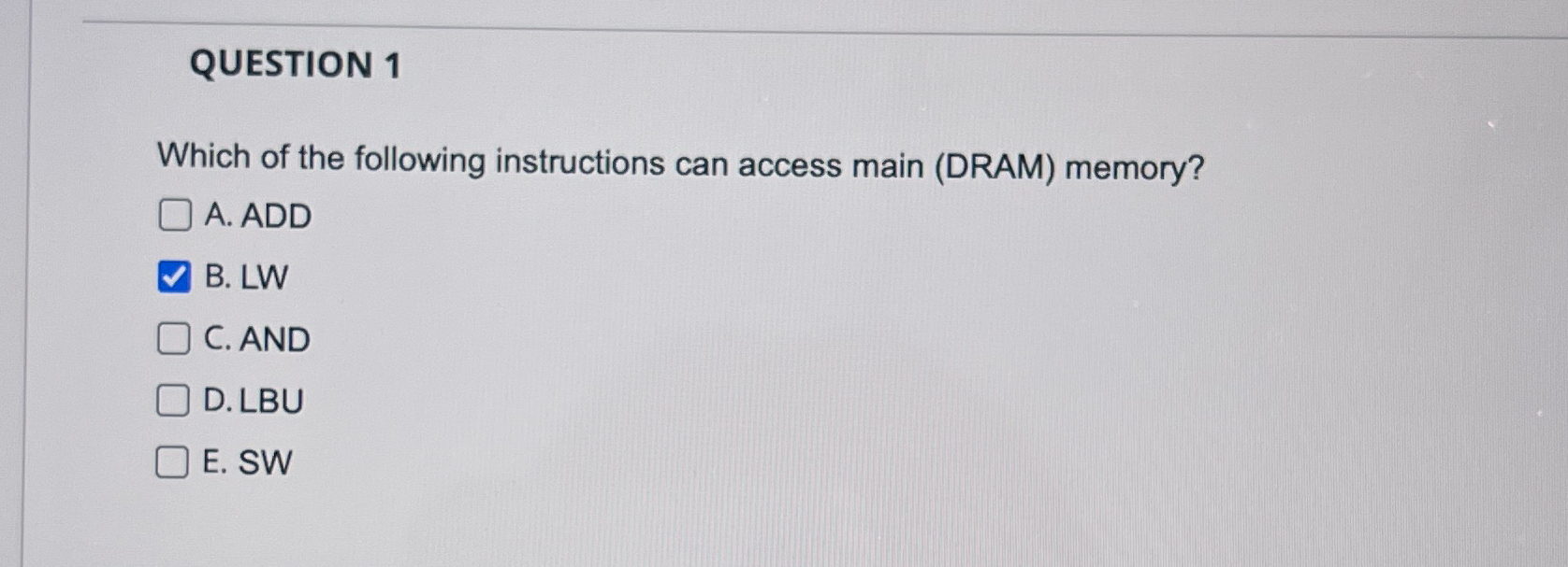Solved QUESTION 1Which of the following instructions can | Chegg.com