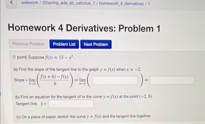 Solved webwork/22spring_ada_sb_calculus_1/ | Chegg.com