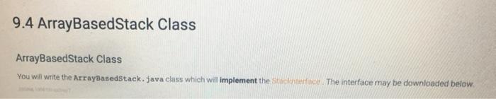 Solved 94 Arraybasedstack Class Arraybasedstack Class You