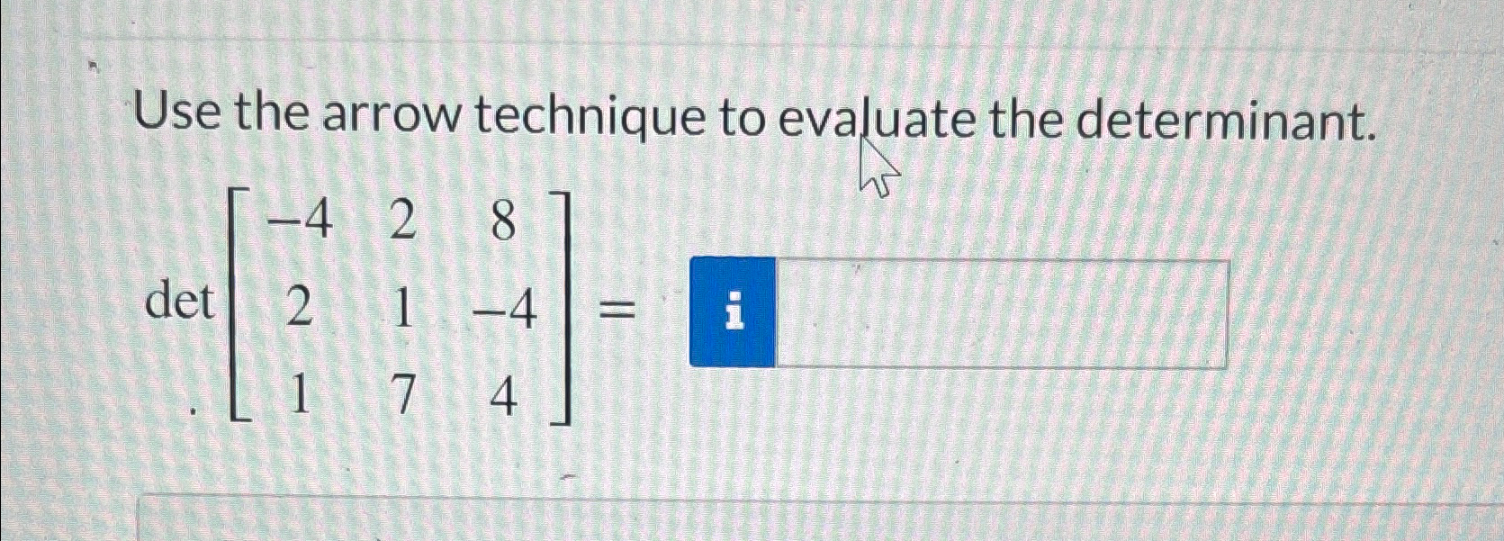 Solved Use the arrow technique to evaluate the | Chegg.com