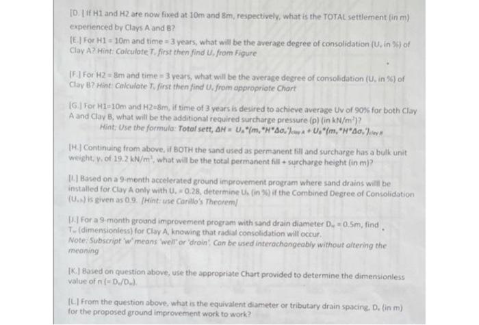 Two soft clay layers A and B, sandwich an | Chegg.com