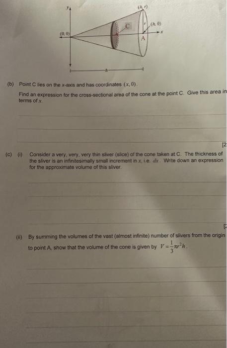 Solved Consider a right circular cone of height h and radius | Chegg.com