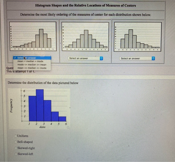 Solved Determine the distribution of the data pictured in | Chegg.com