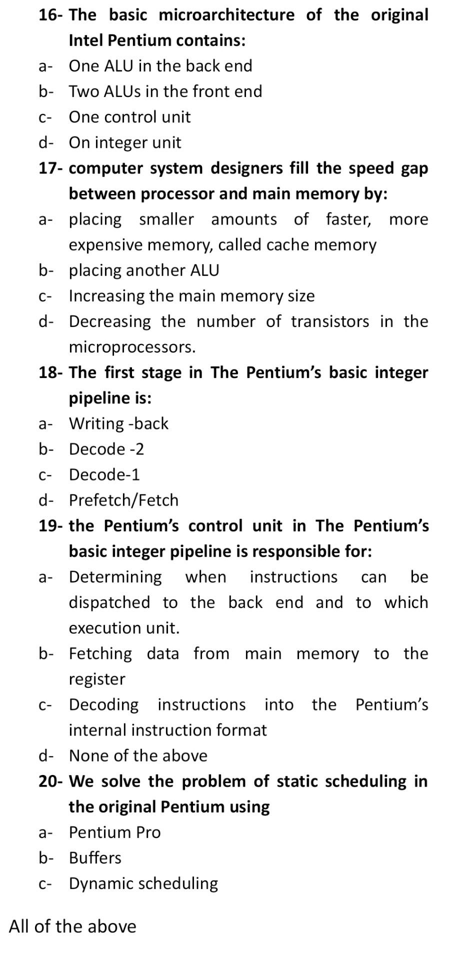 Solved a- C- 16- The basic microarchitecture of the original | Chegg.com