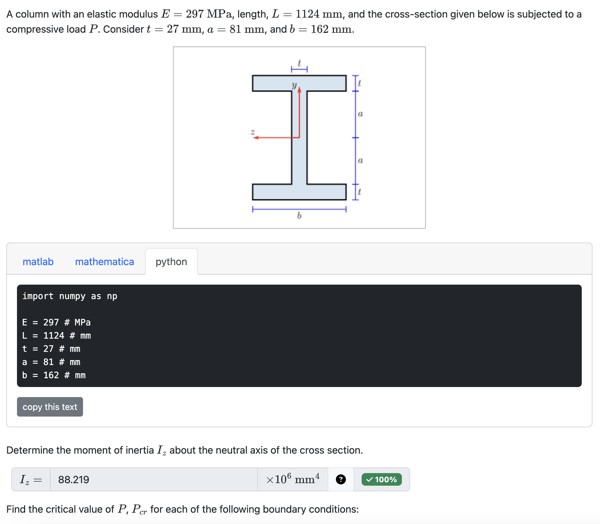 Solved Determine the moment of ﻿inertia Iz ﻿about the | Chegg.com