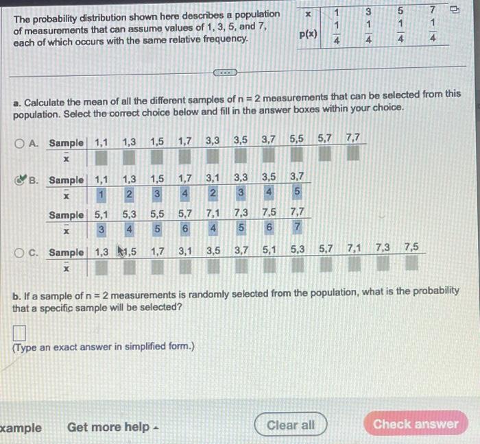 Solved The probability distribution shown here describes a | Chegg.com