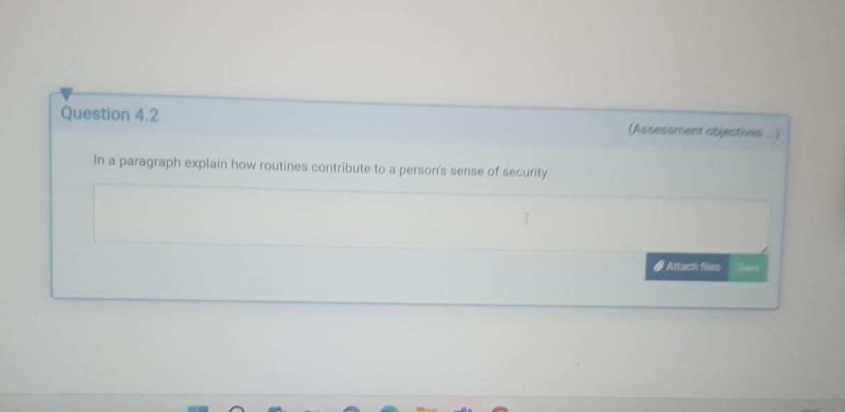 Solved Question 4.2(Assessment objectives )In a paragraph | Chegg.com