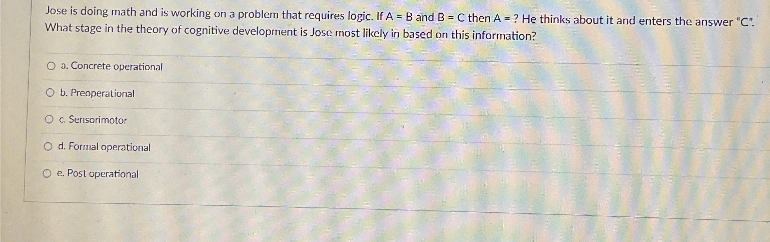 Solved Jose is doing math and is working on a problem that | Chegg.com