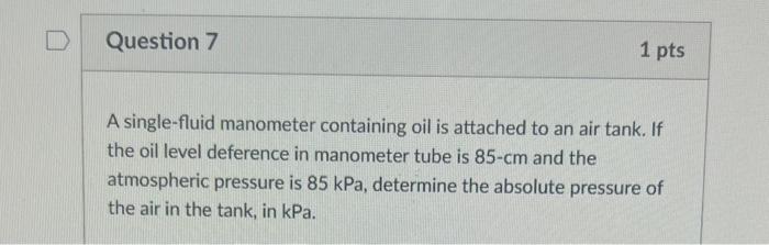 Solved The absolute pressure at the bottom of a 5−m deep | Chegg.com